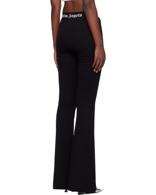 Pantalon De Survêtement Évasé Noir À Taille Élastique À Logos Palm ...
