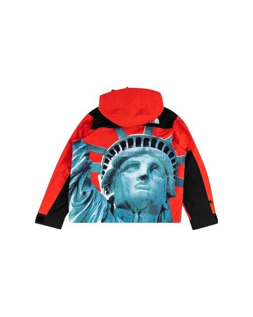 Supreme Tnf Mountain Jacket "Fw 19 Statue Of Liberty" in Red for Men ...