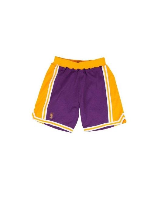 Mitchell & Ness Authentic Road Shorts "Nba La Lakers 96-97" in Purple ...
