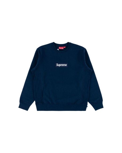 Supreme Logo Sweatshirt in Blue for Men | Lyst UK