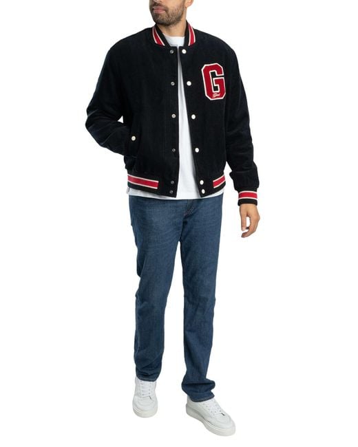 GANT Cord Varsity Jacket in Blue for Men | Lyst UK