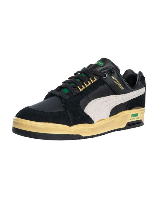 PUMA Slipstream Lo Leather Trainers in Blue for Men | Lyst