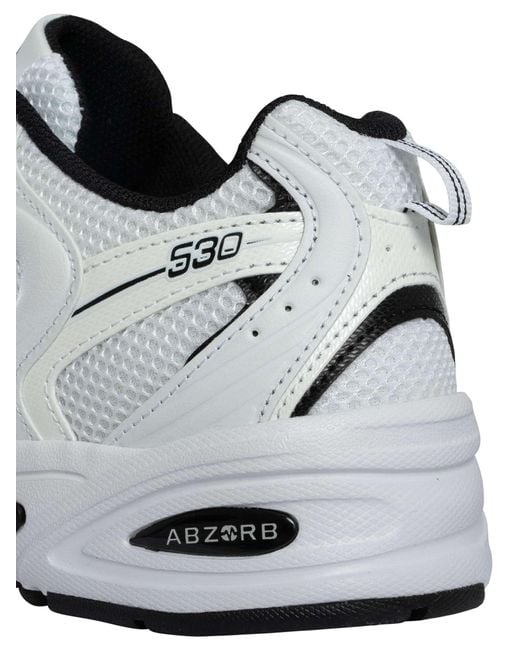 New Balance 530 Abzorb Mesh Trainers in White for Men | Lyst