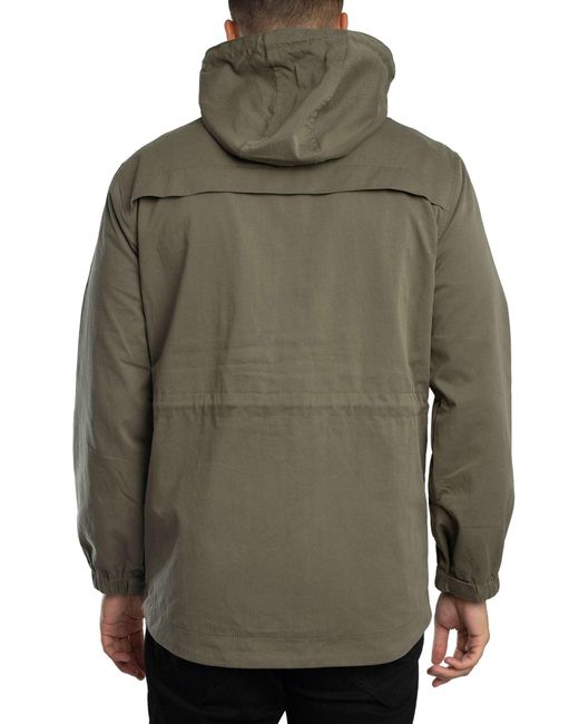 Trojan Twill Badged Parka Jacket in Grey for Men | Lyst UK
