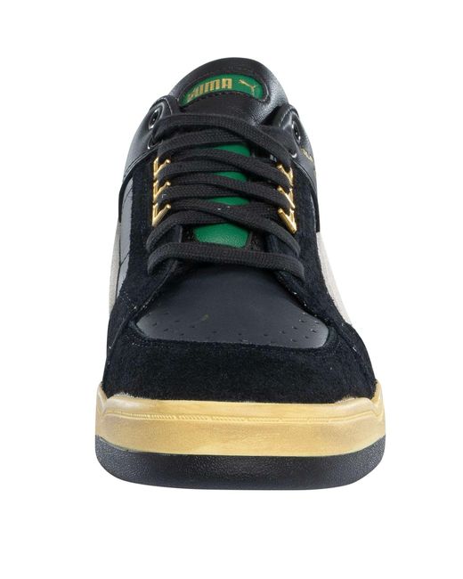 PUMA Slipstream Lo Leather Trainers in Blue for Men | Lyst