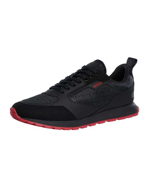 HUGO Ice Running Trainers in Black for Men | Lyst
