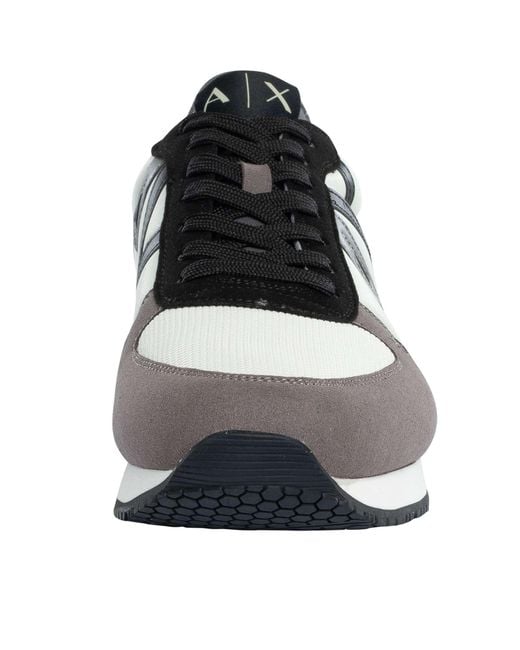 ARMANI EXCHANGE Cross Logo Trainers in White for Men | Lyst