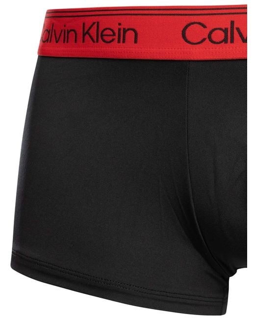 Calvin Klein 3 Pack Microfiber Low Rise Trunks in Black for Men | Lyst UK
