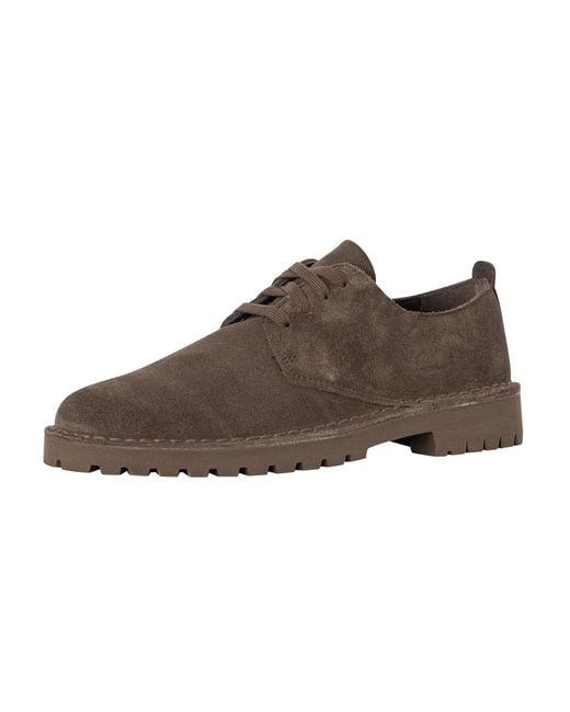 Clarks Desert Rock Suede Low Shoes in Brown for Men | Lyst