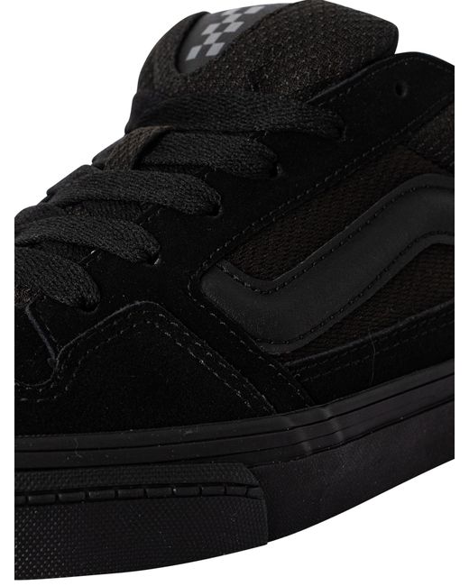 Vans Caldrone Suede/mesh Trainers in Black for Men | Lyst