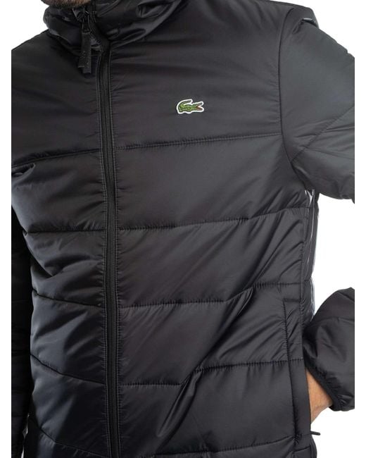 Lacoste Quilted Puffed Jacket in Gray for Men | Lyst