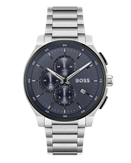 BOSS Peak 2.0 Chronograph Watch in Gray for Men | Lyst