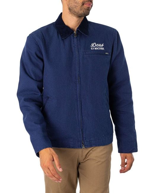 Deus Ex Machina Address Workwear Jacket in Blue for Men | Lyst