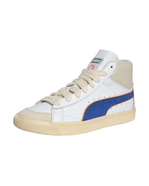 PUMA Clyde Mid Bball Rhuigi Hi Trainers in Blue for Men | Lyst