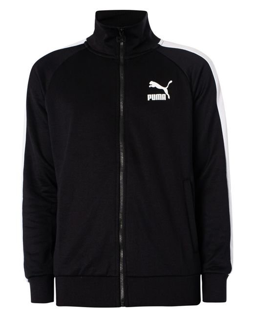 PUMA Iconic T7 Track Jacket in Black for Men | Lyst