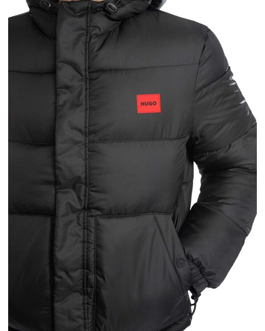 HUGO Baro2441 Puffer Jacket in Gray for Men | Lyst