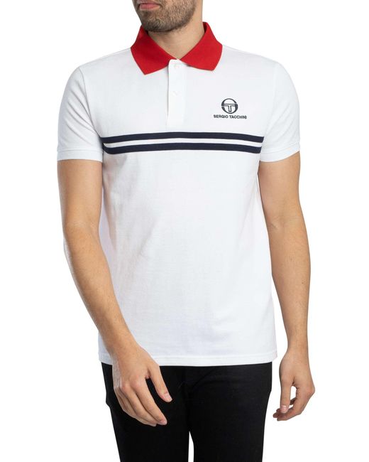 Sergio Tacchini Super Mk2 Polo Shirt in White for Men | Lyst