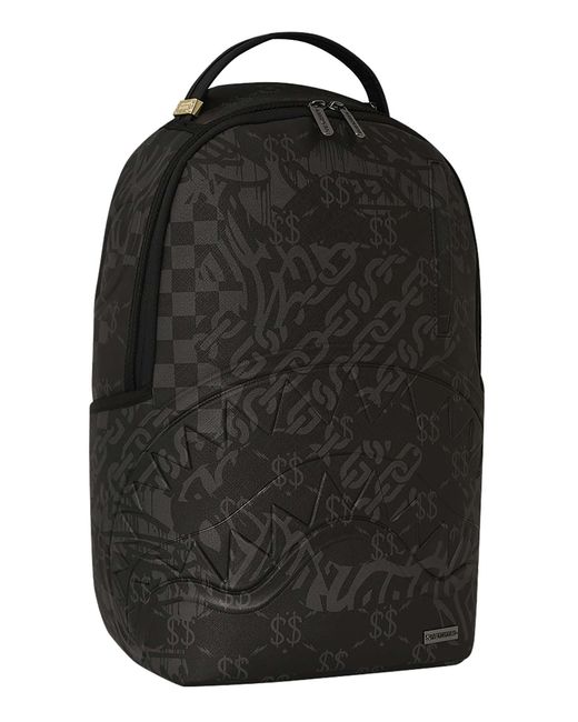 Sprayground 20l Check Backpack in Black for Men | Lyst