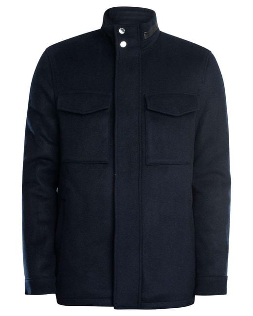 Ted Baker Knowl Funnel Neck Field Jacket in Blue for Men | Lyst