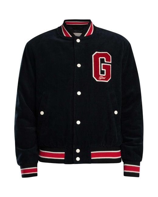 GANT Cord Varsity Jacket in Blue for Men | Lyst UK