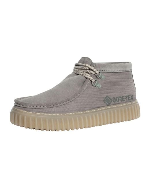 Clarks Torhill Hi Gtx Boots in Grey for Men | Lyst UK