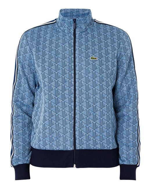 Lacoste Paris Monogram Track Jacket in Blue for Men | Lyst