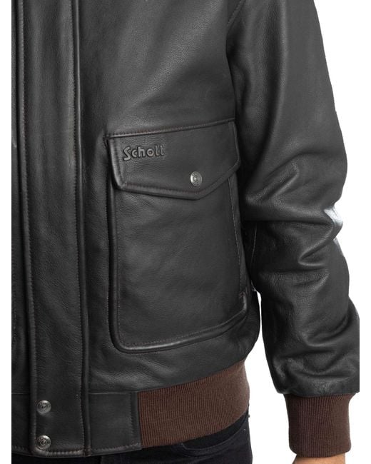 Schott Nyc Vintage A-2 Leather Flight Jacket in Grey for Men | Lyst UK