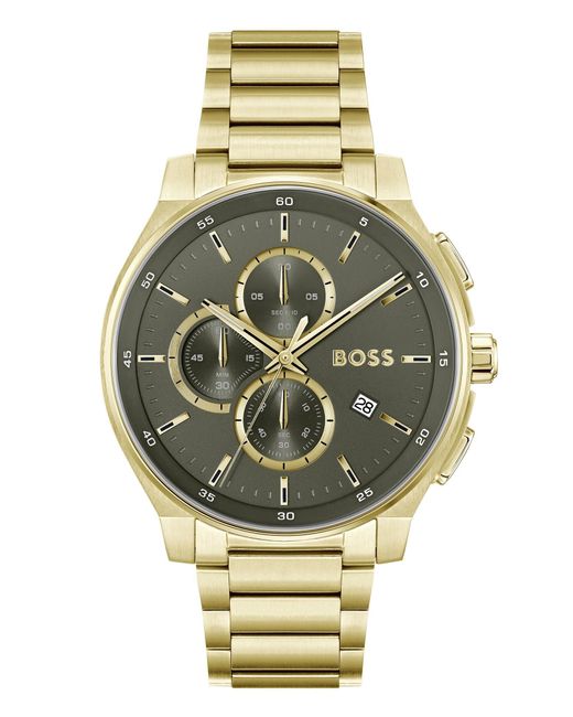 BOSS Peak 2.0 Grey Chronograph Watch in Metallic for Men | Lyst