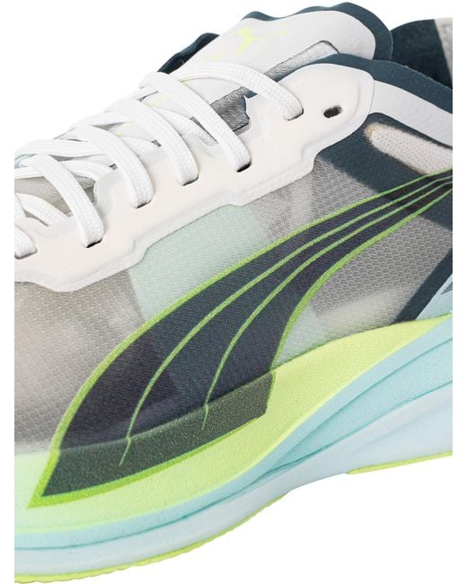 PUMA Deviate Nitro Elite Racer Trainers in Blue for Men | Lyst