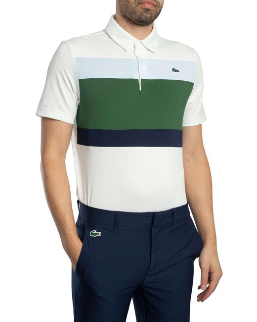 Lacoste Regular Fit Colour Block Golf Polo Shirt in Green for Men | Lyst