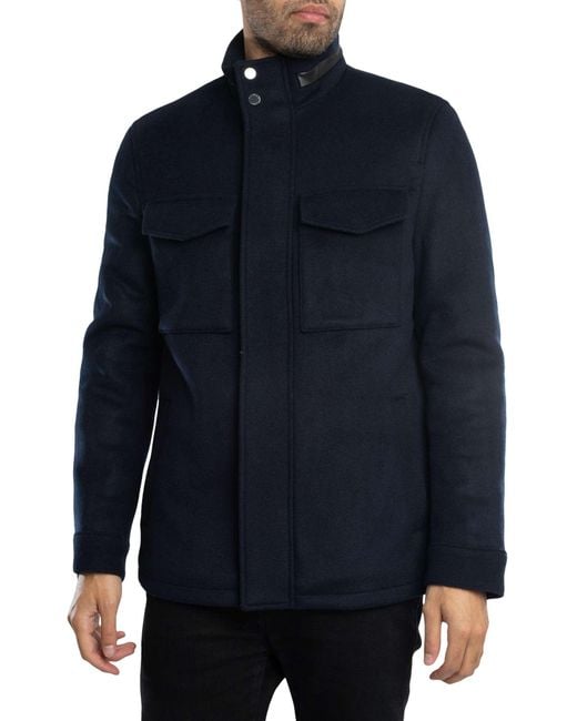 Ted Baker Knowl Funnel Neck Field Jacket in Blue for Men | Lyst