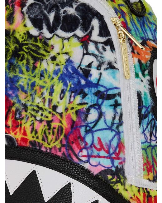 Sprayground 20l Graffiti Faux Fur Backpack for Men | Lyst