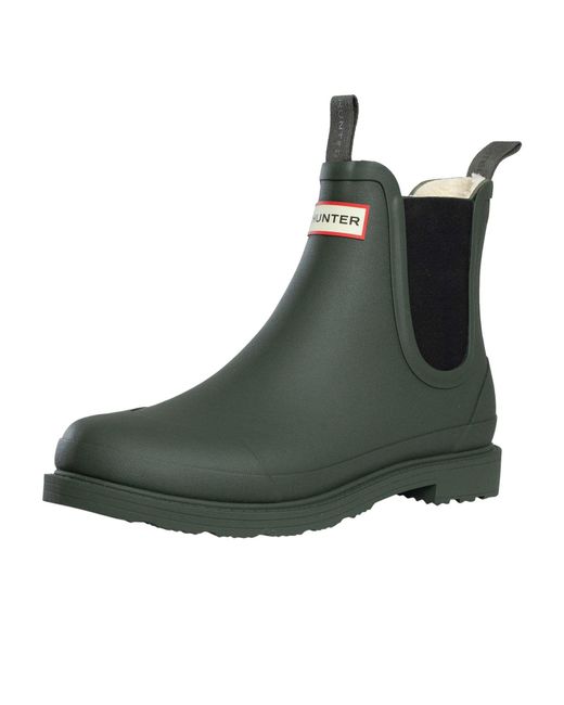 HUNTER Elements Chelsea Insulated Wellies in Green for Men | Lyst UK