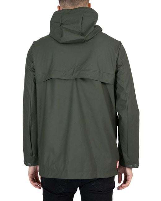 HUNTER Logo Rain Jacket in Green for Men | Lyst
