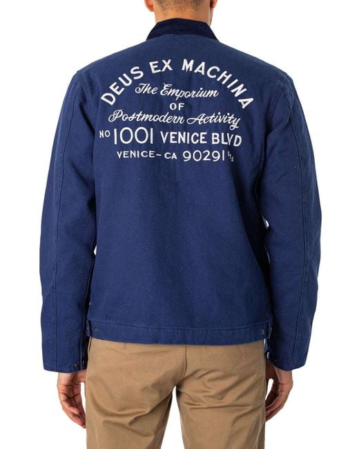 Deus Ex Machina Address Workwear Jacket in Blue for Men | Lyst