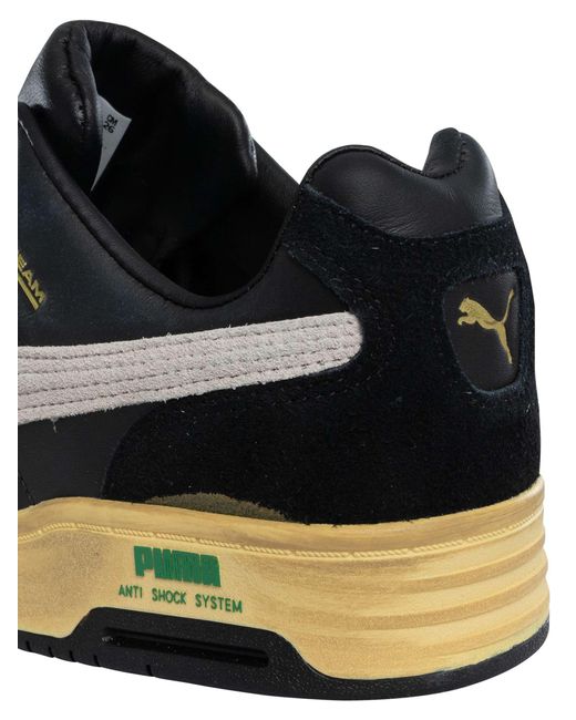 PUMA Slipstream Lo Leather Trainers in Blue for Men | Lyst