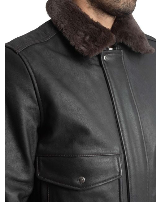 Schott Nyc Vintage A-2 Leather Flight Jacket in Grey for Men | Lyst UK