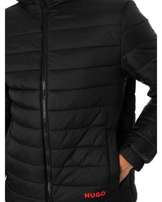 HUGO Brent2441 Puffa Jacket in Black for Men | Lyst