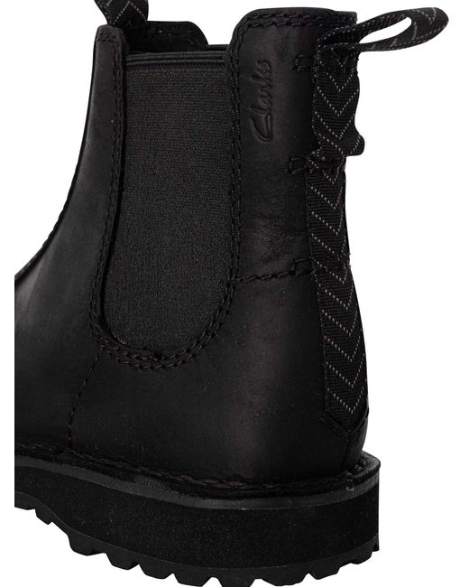 Clarks Solsbury Leather Chelsea Boots in Black for Men | Lyst UK
