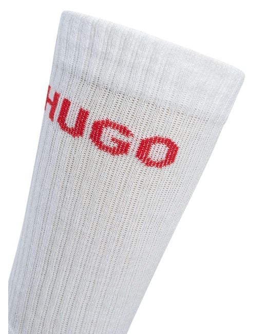 HUGO 6 Pack Quarter Socks in White for Men | Lyst UK