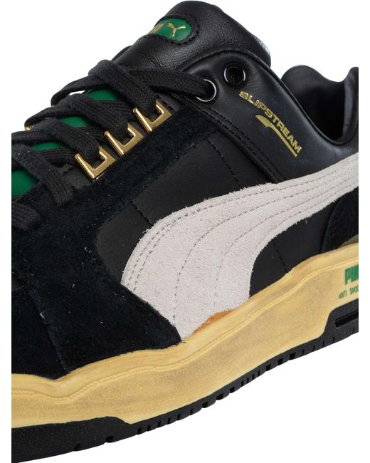 PUMA Slipstream Lo Leather Trainers in Blue for Men | Lyst