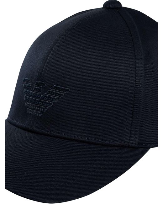 Emporio Armani Centre Logo Baseball Cap in Blue for Men | Lyst