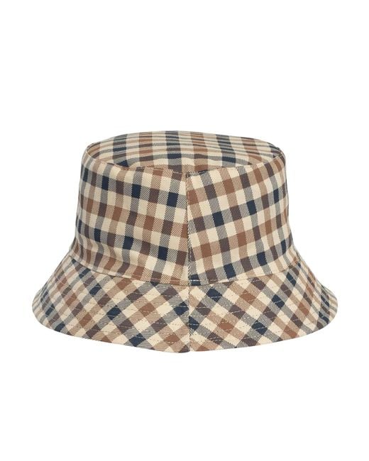 Aquascutum Iconic Reversible Bucket Hat in Natural for Men | Lyst