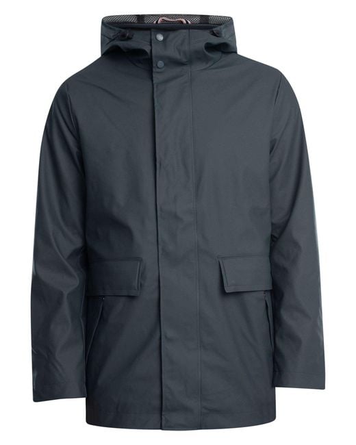 HUNTER Logo Rain Jacket in Blue for Men | Lyst