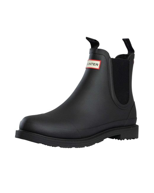 HUNTER Elements Chelsea Insulated Wellies in Black for Men | Lyst UK