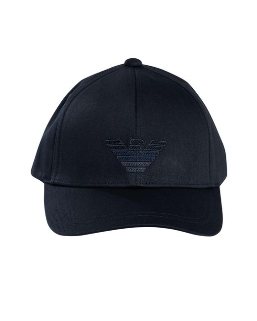 Emporio Armani Centre Logo Baseball Cap in Blue for Men | Lyst