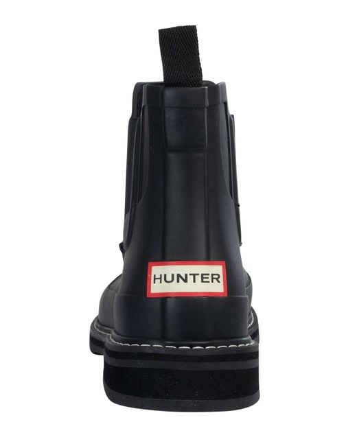HUNTER Chelsea Moc Toe Wellington Boots in Black for Men | Lyst