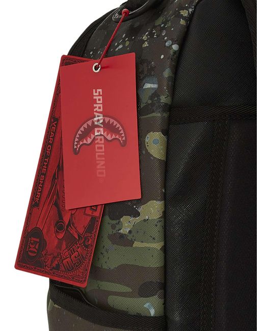 Sprayground 20l Camo Splash Backpack in Black for Men | Lyst