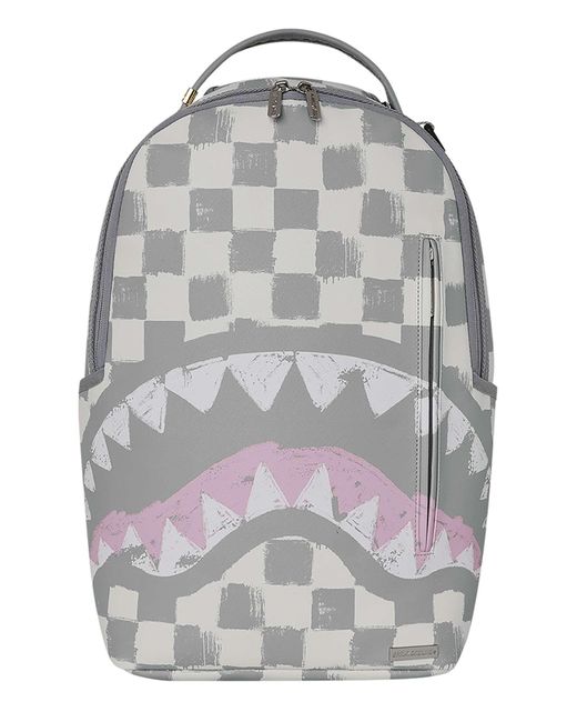 Sprayground 20l Vanquish Check Backpack in Gray for Men | Lyst