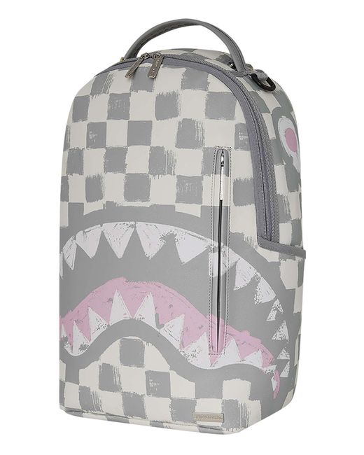 Sprayground 20l Vanquish Check Backpack in Gray for Men | Lyst